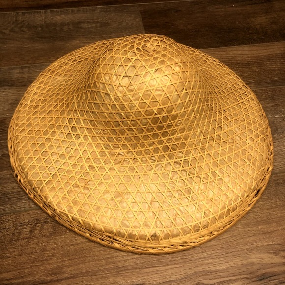 BAMBOO | Accessories | Vtg Southeast Asian Farmer Hat Coolie Rice Paddy ...